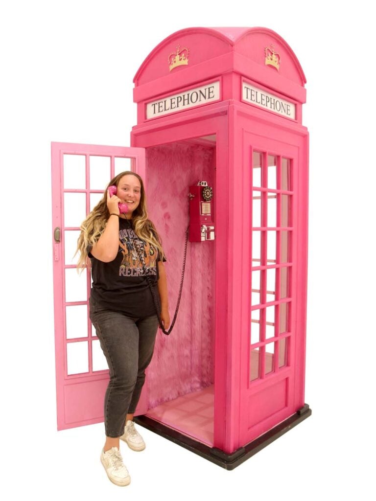 Pink Telephone Box | EPH Creative - Event Prop Hire