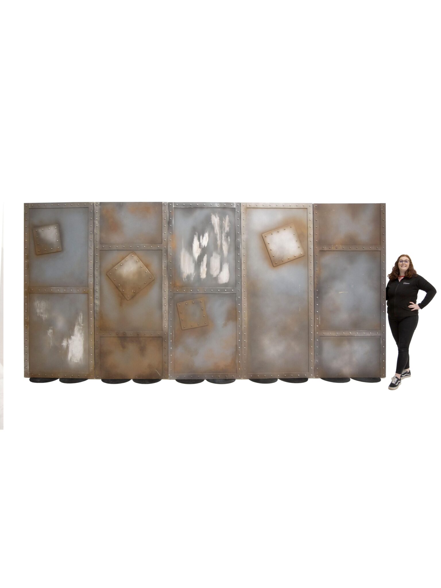 Industrial Metal Effect Backdrop - Rivetted Frame Edge (Style May Vary ...