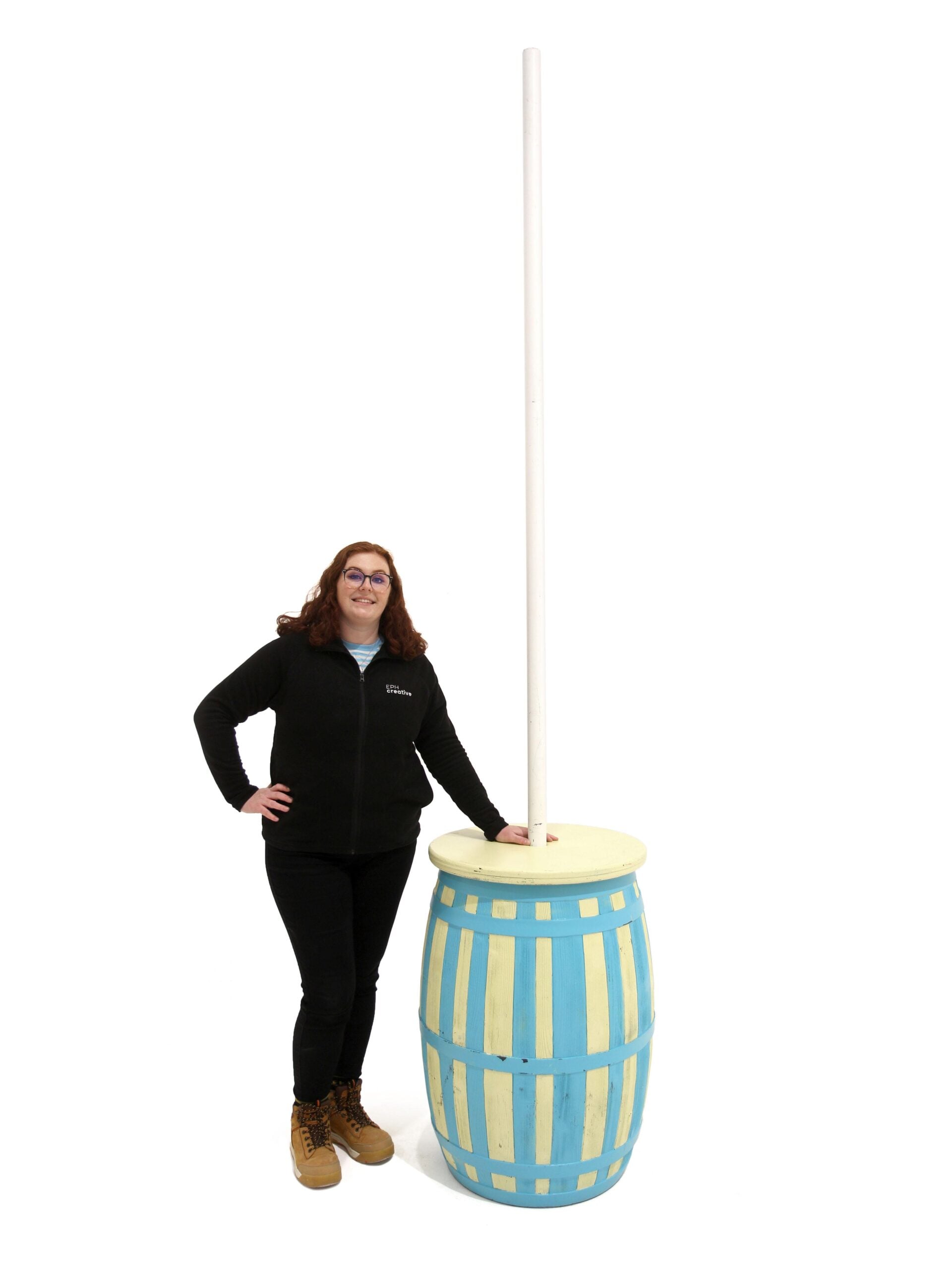 Striped Rustic Barrel Bunting/Festoon Unit 3m (Blue/Yellow) | EPH ...