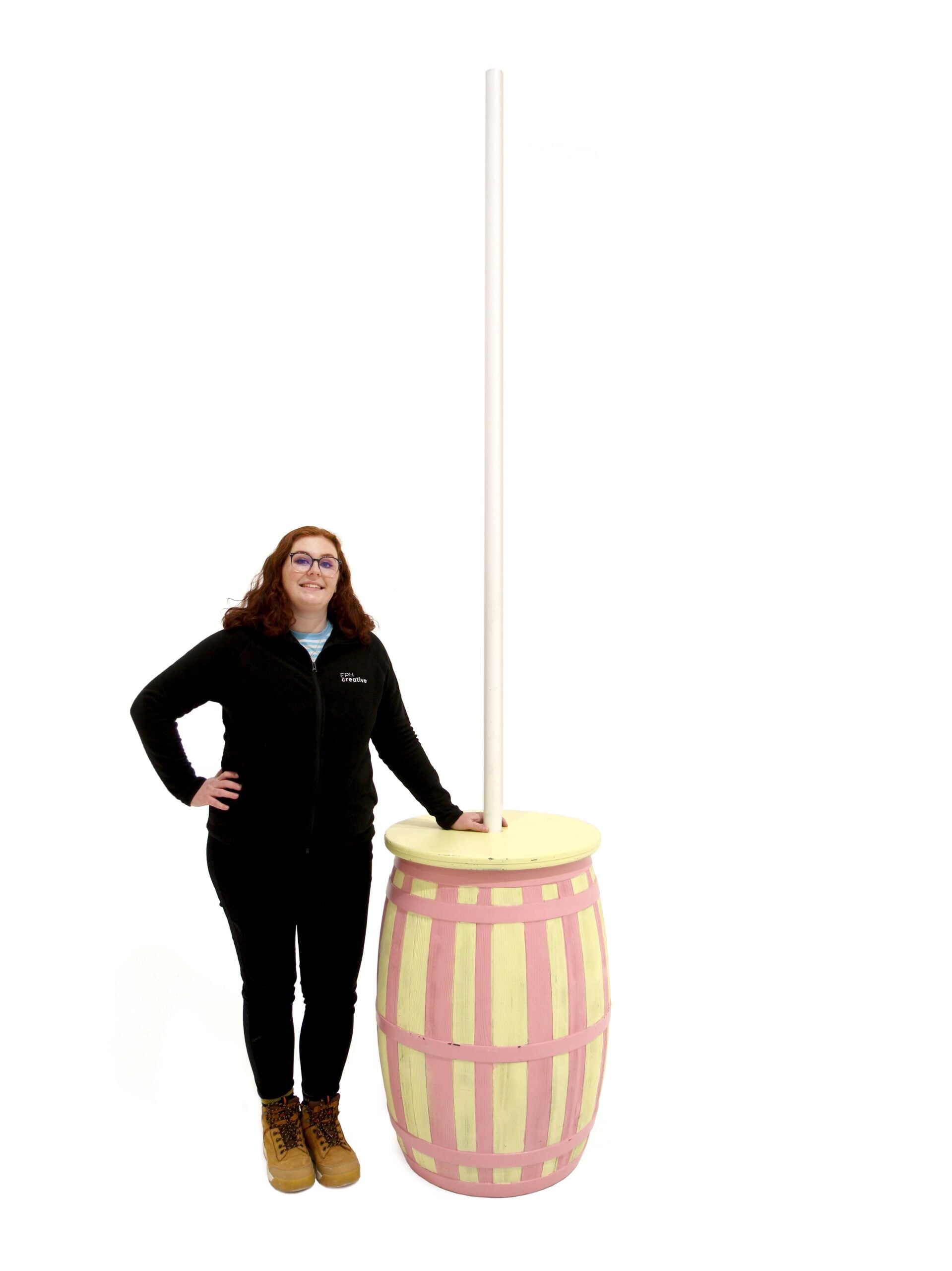 Striped Rustic Barrel Bunting/Festoon Unit 3m (Pink/Yellow) | EPH ...