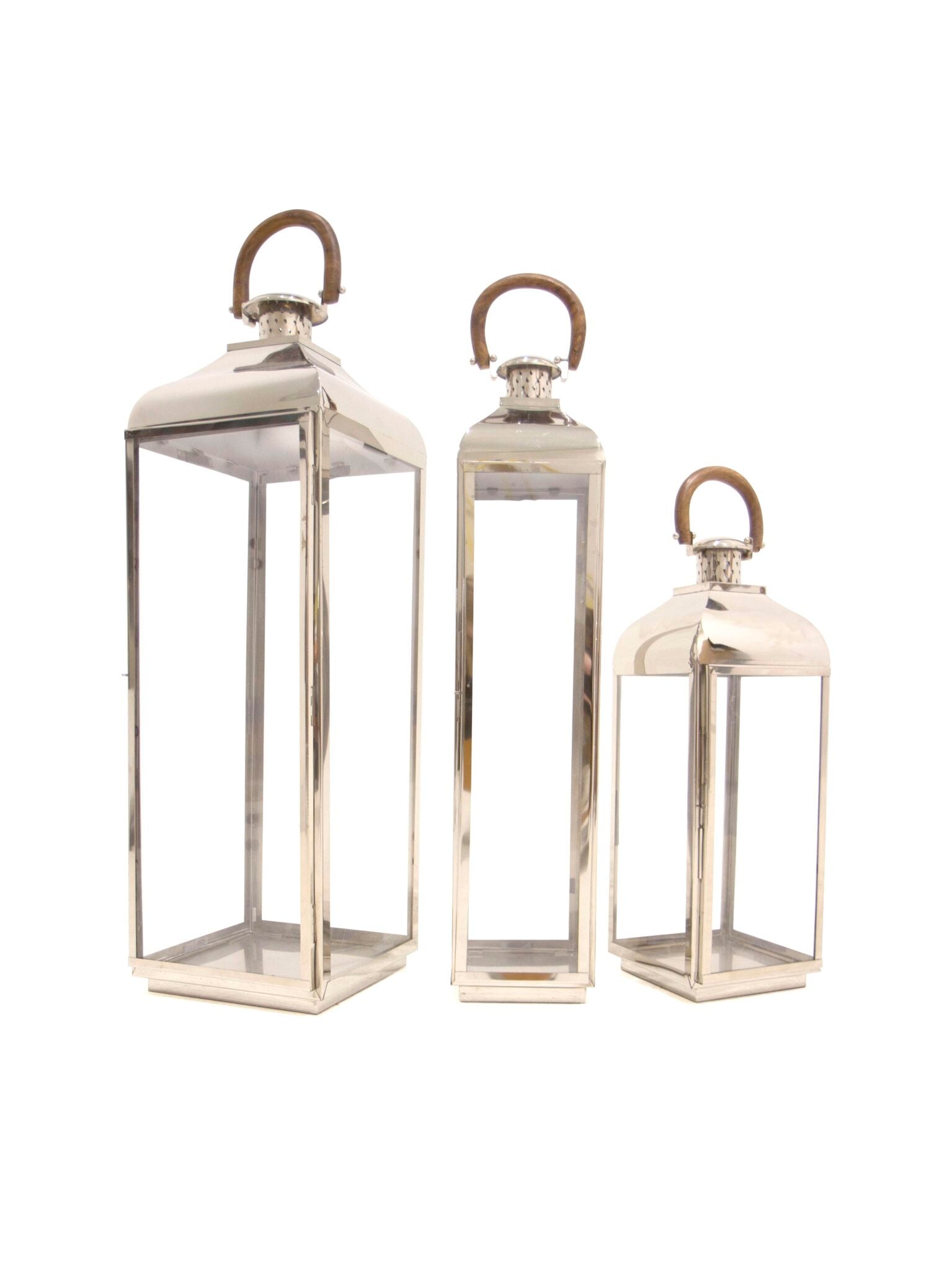 Stainless Steel Lanterns - Set of 3 | EPH Creative - Event Prop Hire
