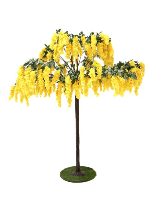 Umbrella Table Top Tree - Yellow Wisteria | EPH Creative - Event Prop Hire