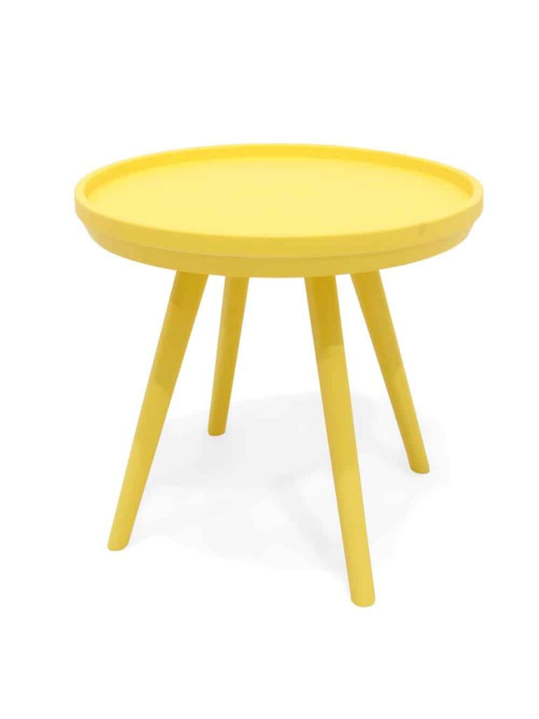 Round Side Table - Yellow | EPH Creative - Event Prop Hire