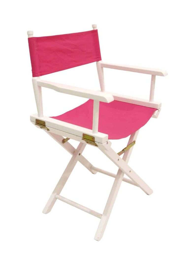 Director's Chair - Pink/White | EPH Creative - Event Prop Hire
