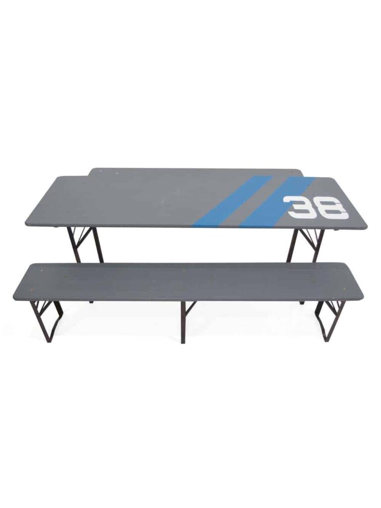 Space Theme Folding Table & Bench Set - Grey/Blue | EPH Creative ...