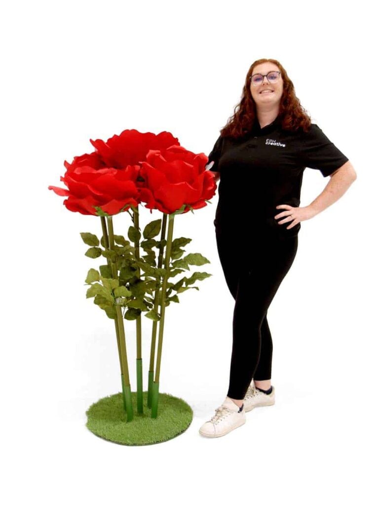 Giant Flower Display - Wedding Red | EPH Creative - Event Prop Hire