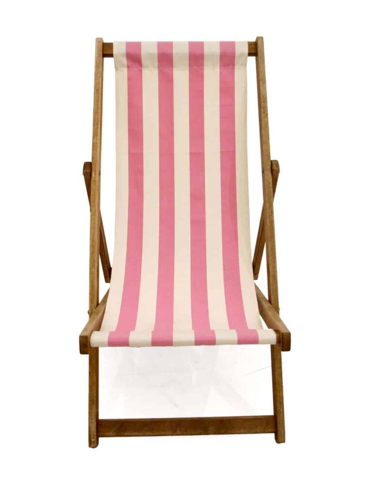Traditional Deckchair - Pink Stripe | EPH Creative - Event Prop Hire