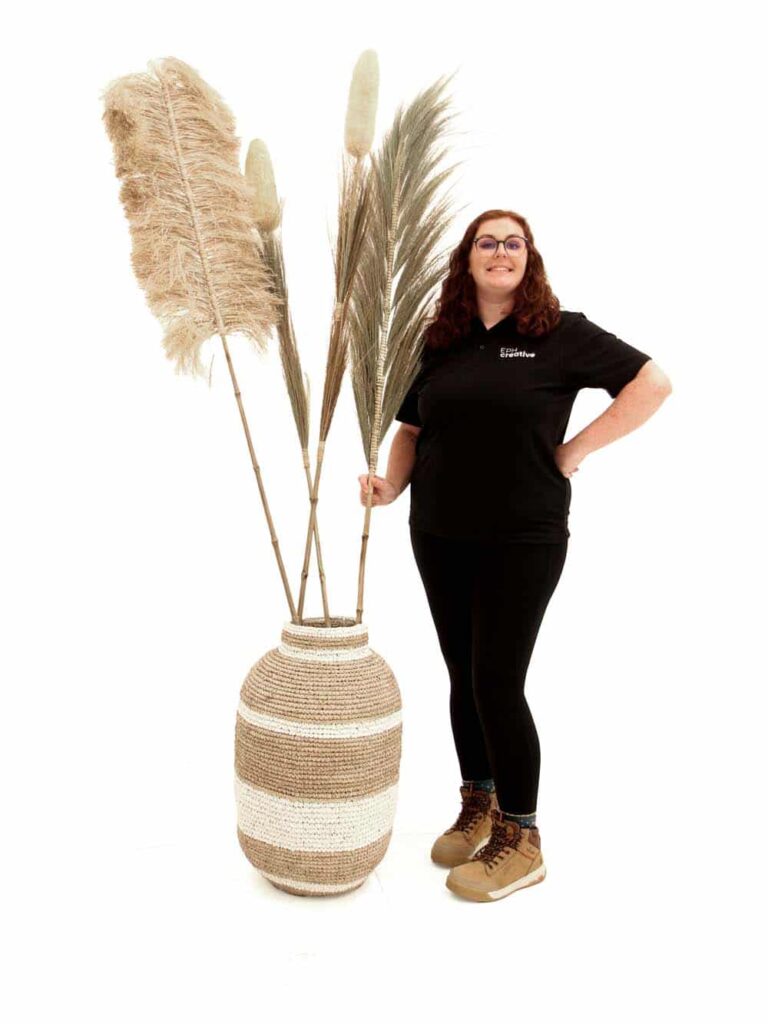 Grasses in Woven Basket | EPH Creative - Event Prop Hire