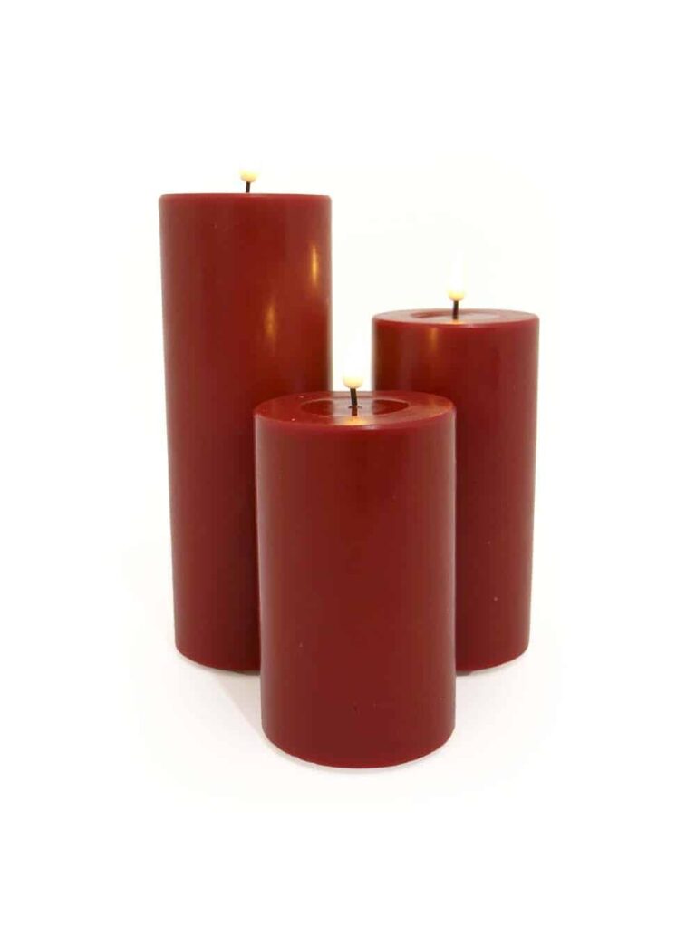Red LED Candles - Set of 3 | EPH Creative - Event Prop Hire