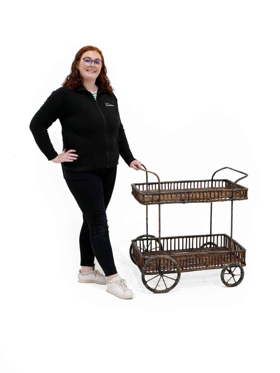Wicker Drinks Trolley | EPH Creative - Event Prop Hire