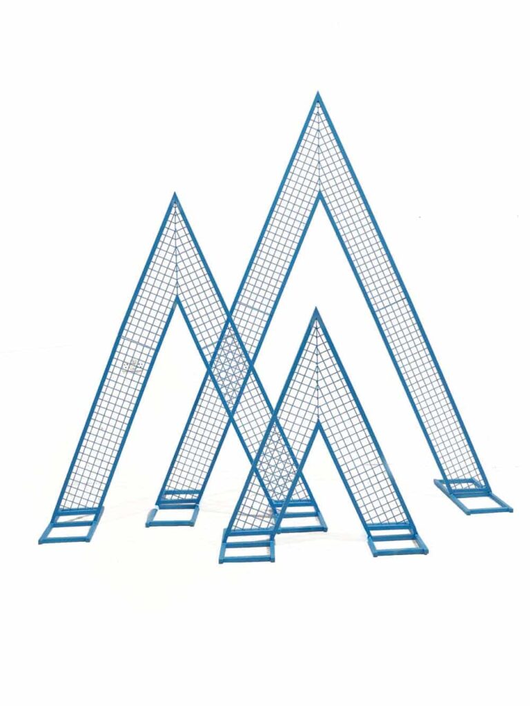 Triangular Mesh Frame - Blue - Set of 3 | EPH Creative - Event Prop Hire