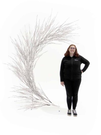Half Moon Gate - White Frosted | EPH Creative - Event Prop Hire