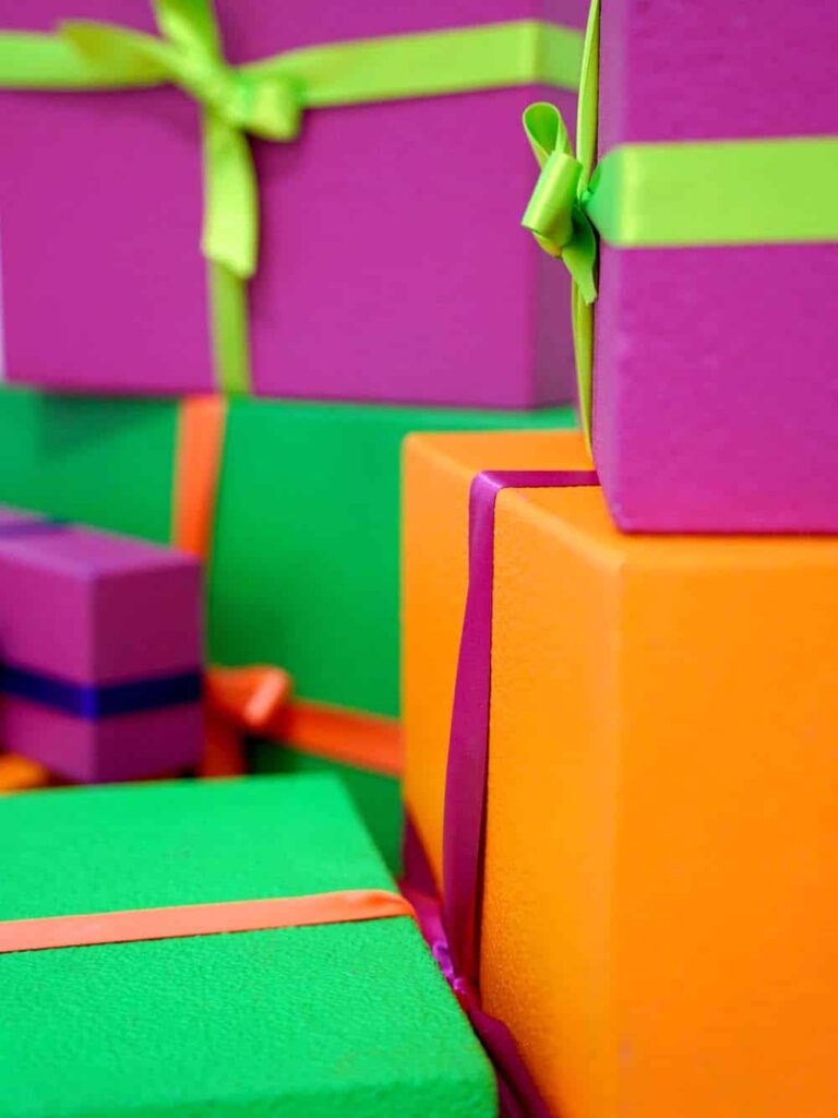 Neon Christmas Presents - Set of 8 | EPH Creative - Event Prop Hire