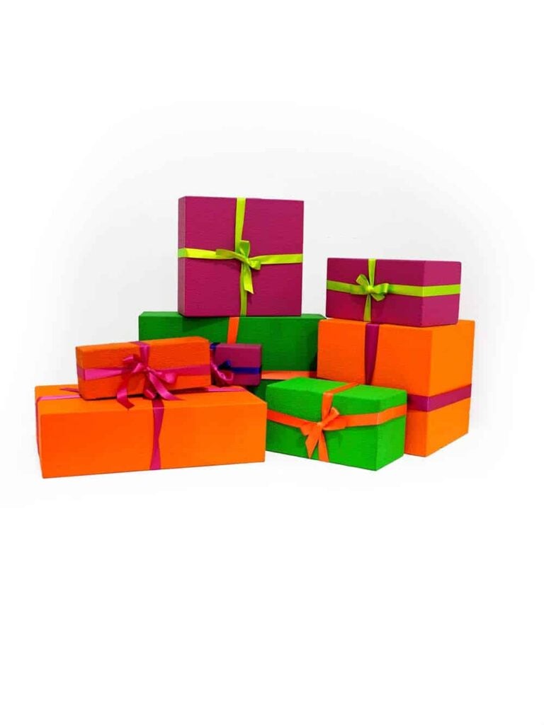 Neon Christmas Presents - Set of 8 | EPH Creative - Event Prop Hire