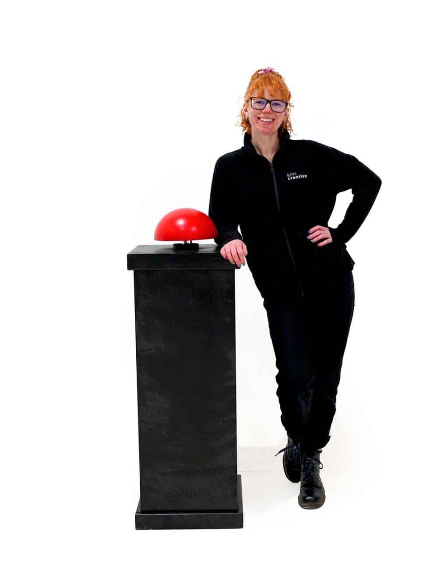 Big Red Button Plinth - 120cm | EPH Creative - Event Prop Hire