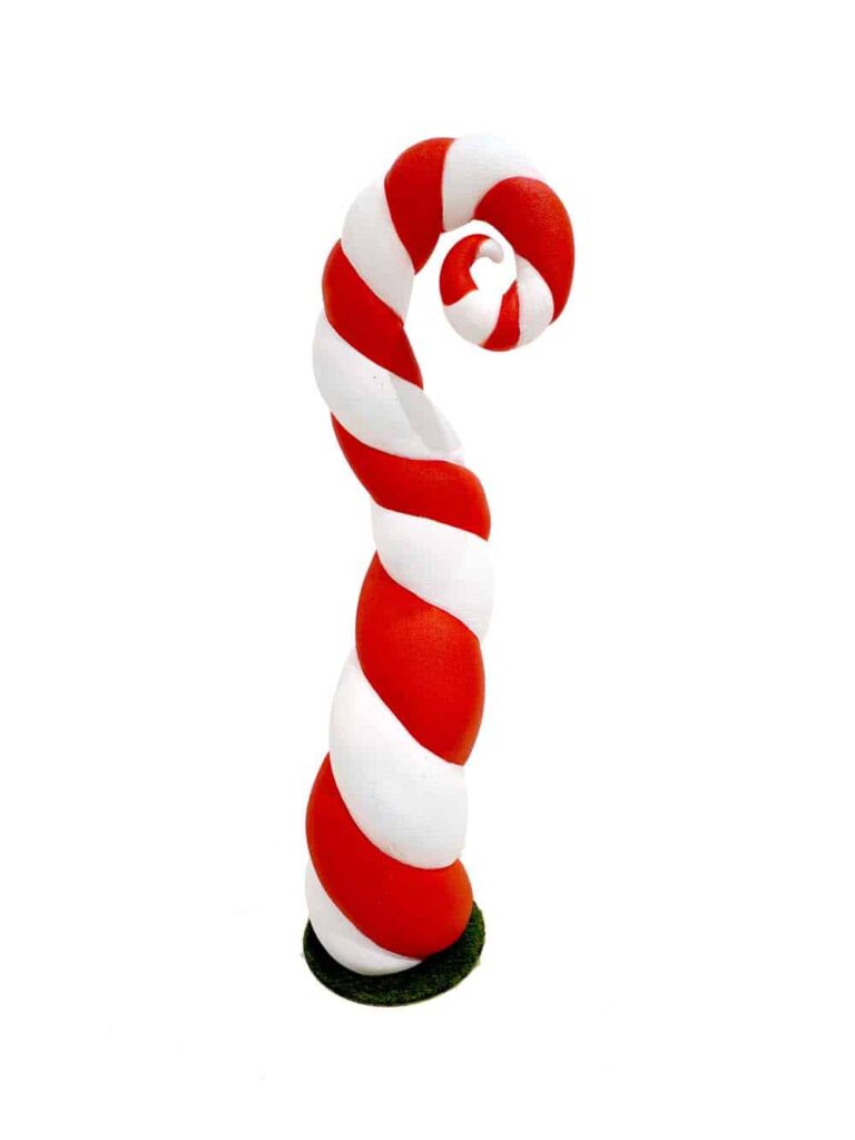 Twisted Candy Cane - Red & White - 6ft | EPH Creative - Event Prop Hire