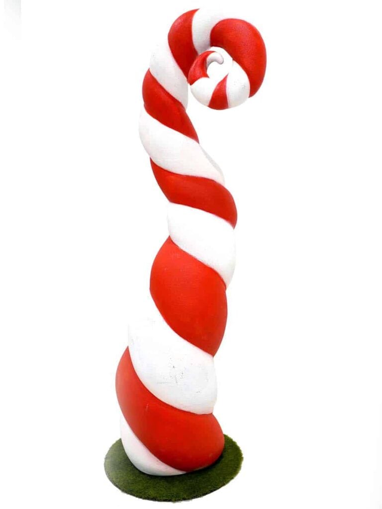 Twisted Candy Cane - Red & White - 8ft | EPH Creative - Event Prop Hire