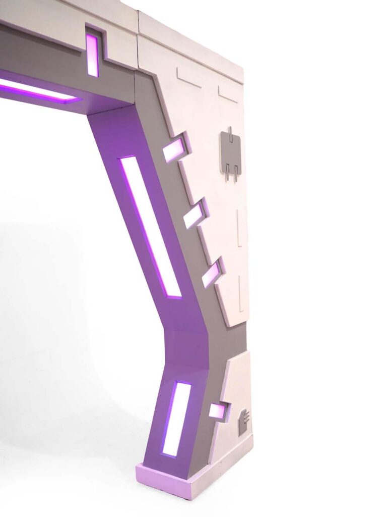 Sci-Fi Archway - Medium - Grey/White | EPH Creative - Event Prop Hire