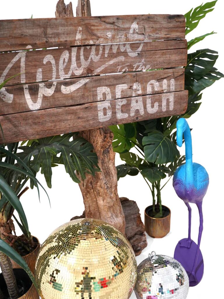 Tropical Beach - Welcome Sign #1 | EPH Creative - Event Prop Hire