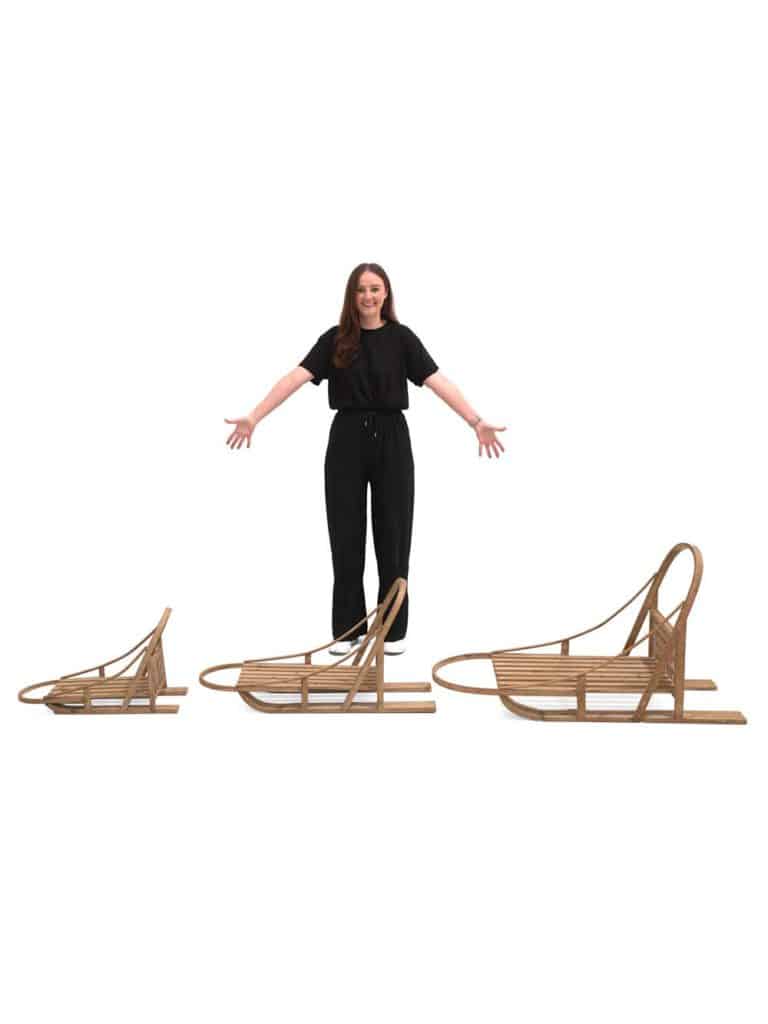 Wooden Sleigh - Set of 3 | EPH Creative - Event Prop Hire
